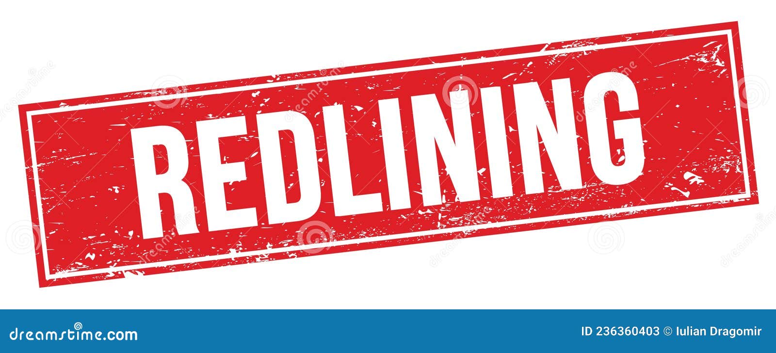 REDLINING Text on Red Grungy Rectangle Stamp Stock Illustration ...