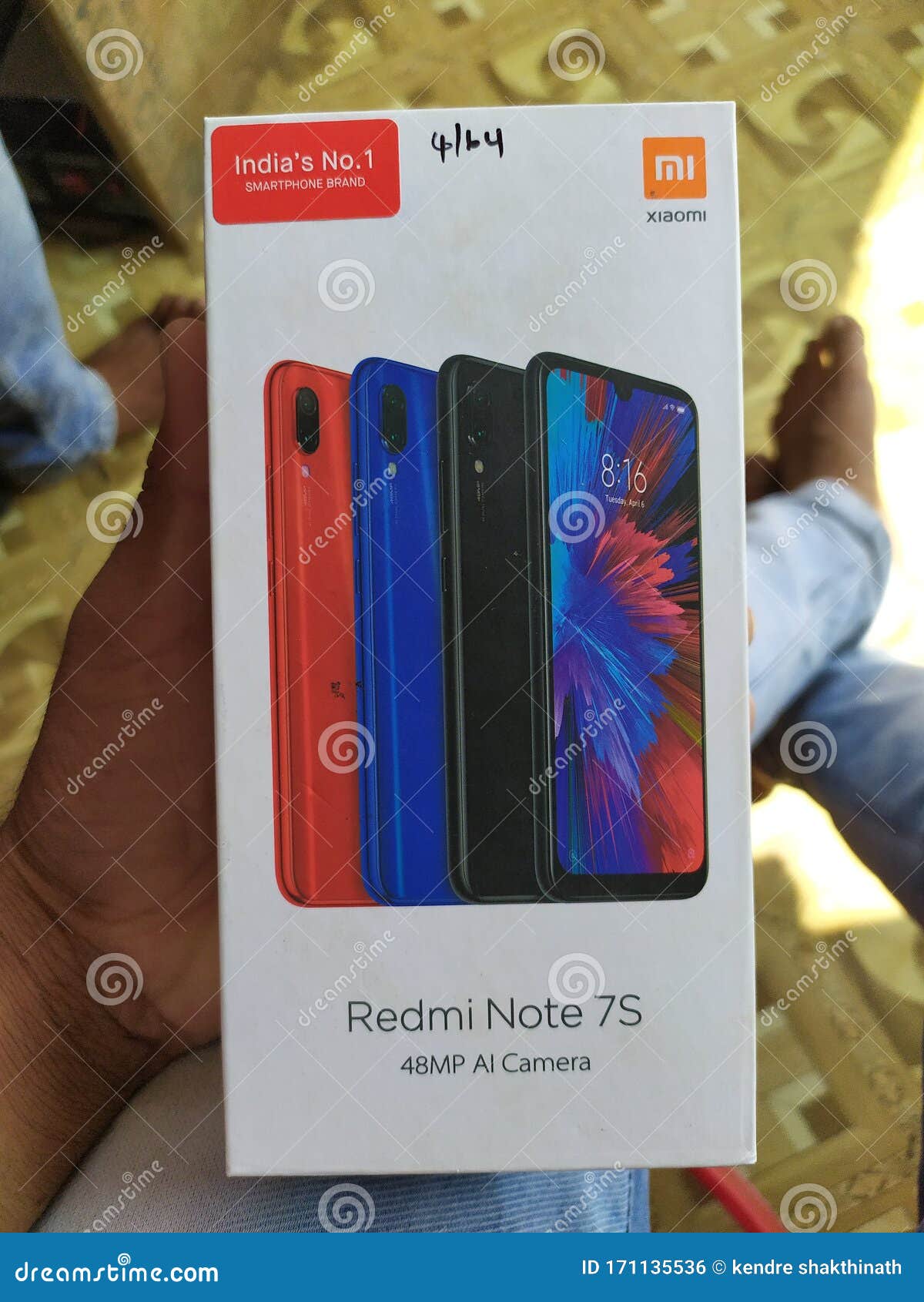 Redmi Note Mi 7s Phone My Choice Best Price Editorial Photo - Image of ...