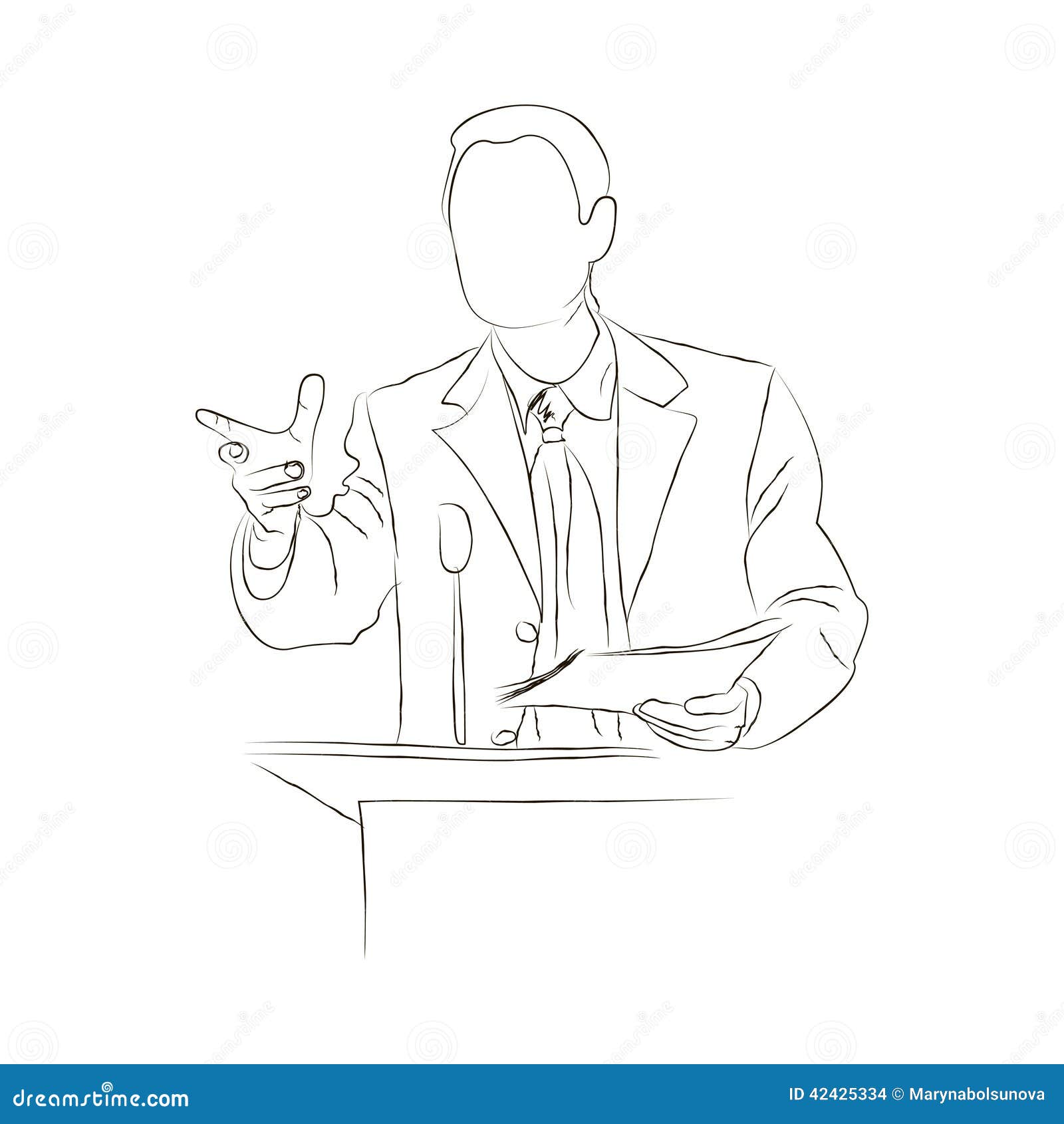 Redner vektor abbildung. Illustration von manager, plattform - 42425334