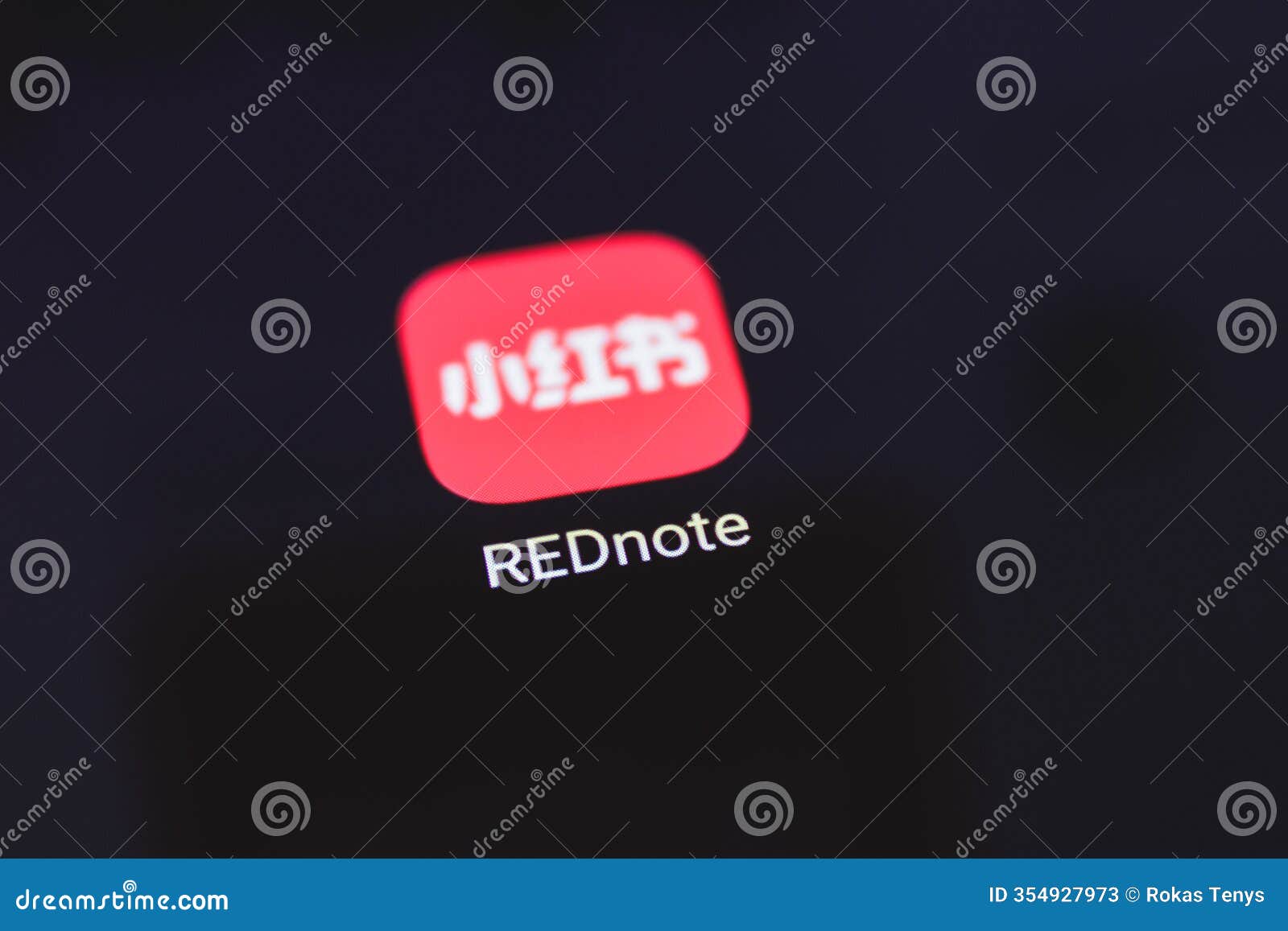 REDnote App on Smartphone Screen. Chinese Social Media Application ...
