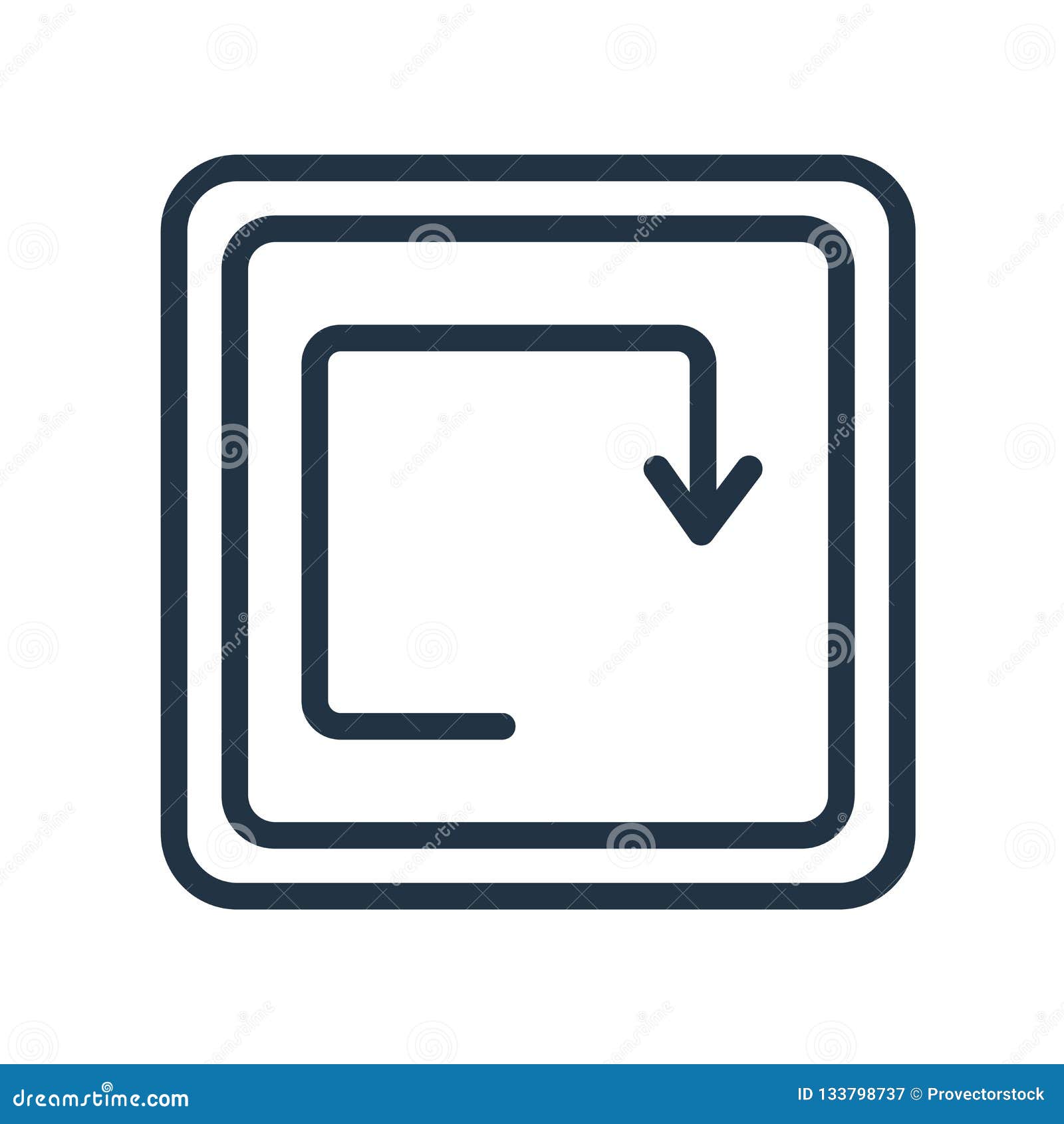 Redo Icon Vector Isolated on White Background, Redo Sign Stock Vector ...