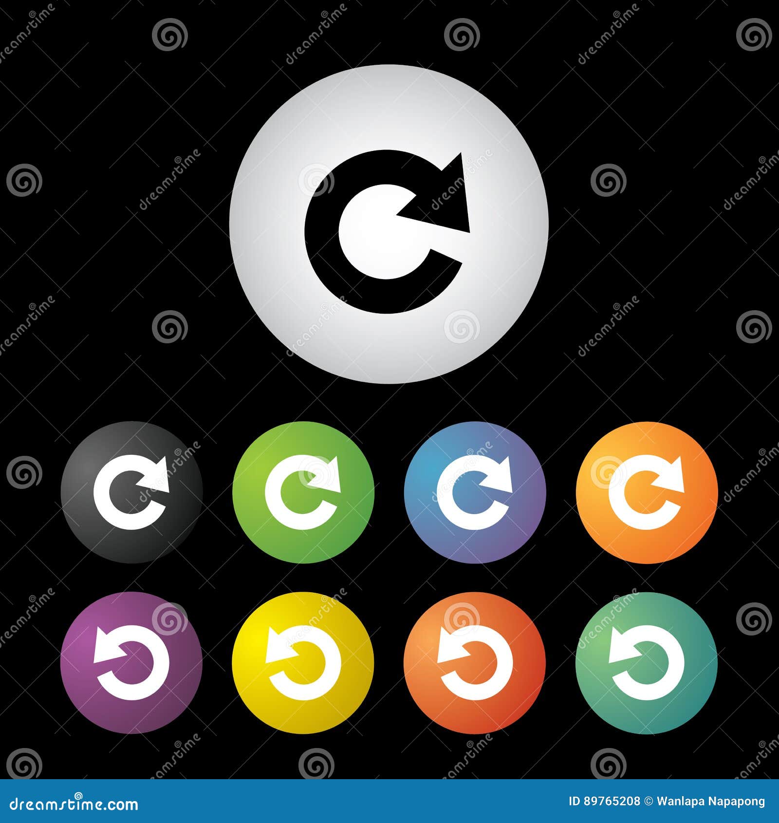 Redo and undo icon stock vector. Illustration of next - 89765208