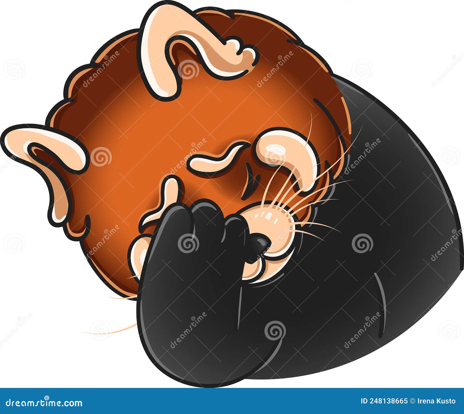 Red panda upset stock vector. Illustration of chubby - 248138665
