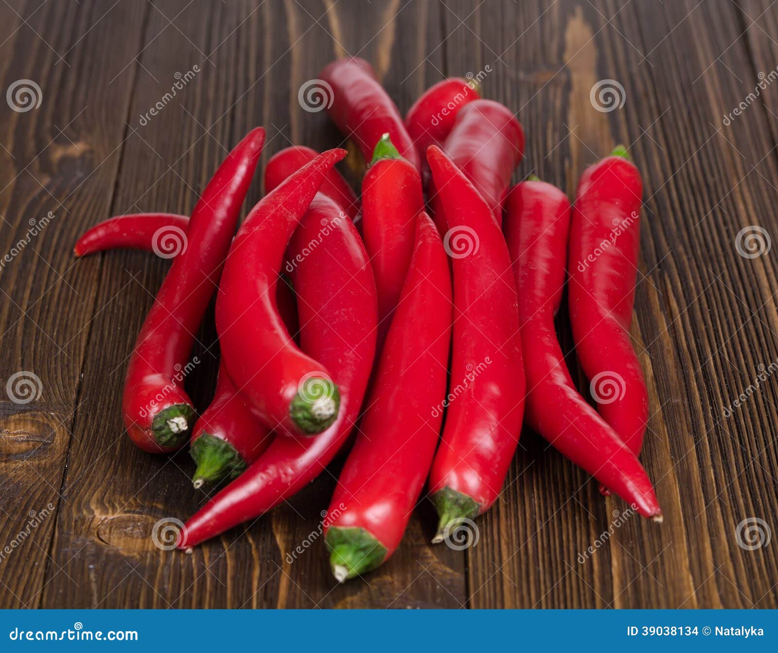 Redpepper on a Wooden Background Stock Photo - Image of nature, green ...