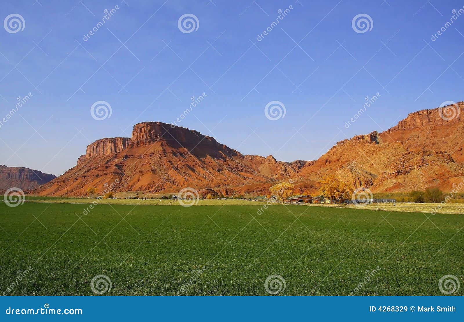 Redrock Farm stock image. Image of peaceful, mountains - 4268329