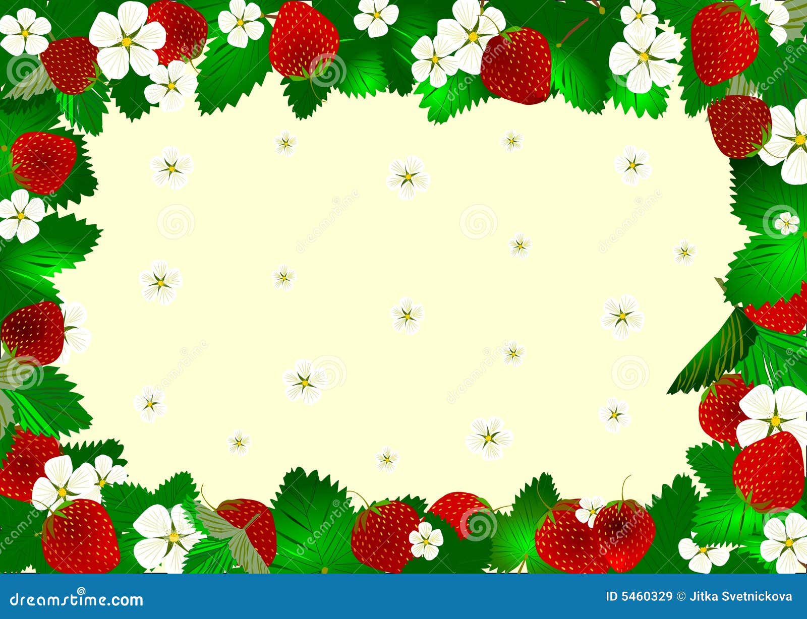 Reds strawberry frame. stock illustration. Illustration of garland ...