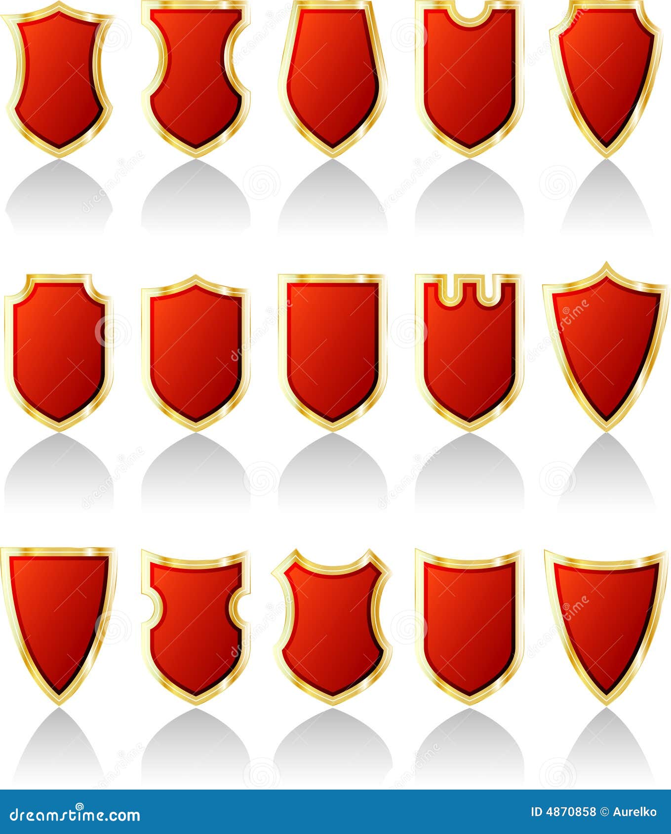 Redshields stock vector. Illustration of parchment, banner - 4870858