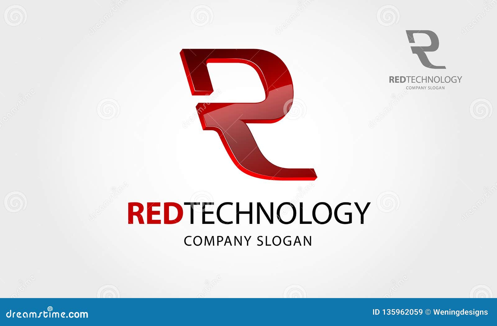 Red Technology Vector Logo. Stock Vector - Illustration of letter ...