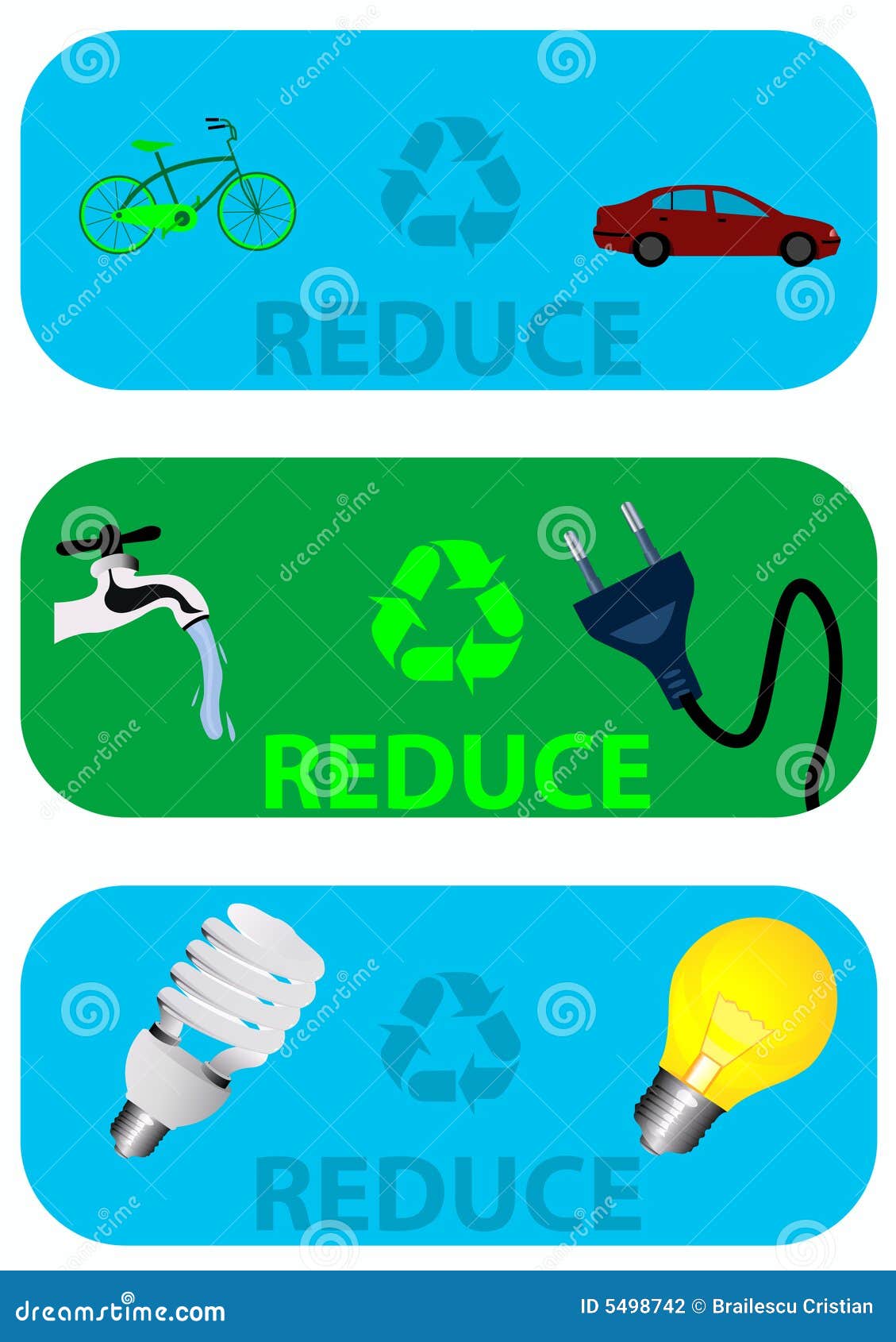 Reduce stock vector. Illustration of nature, reduce, conceptual - 5498742