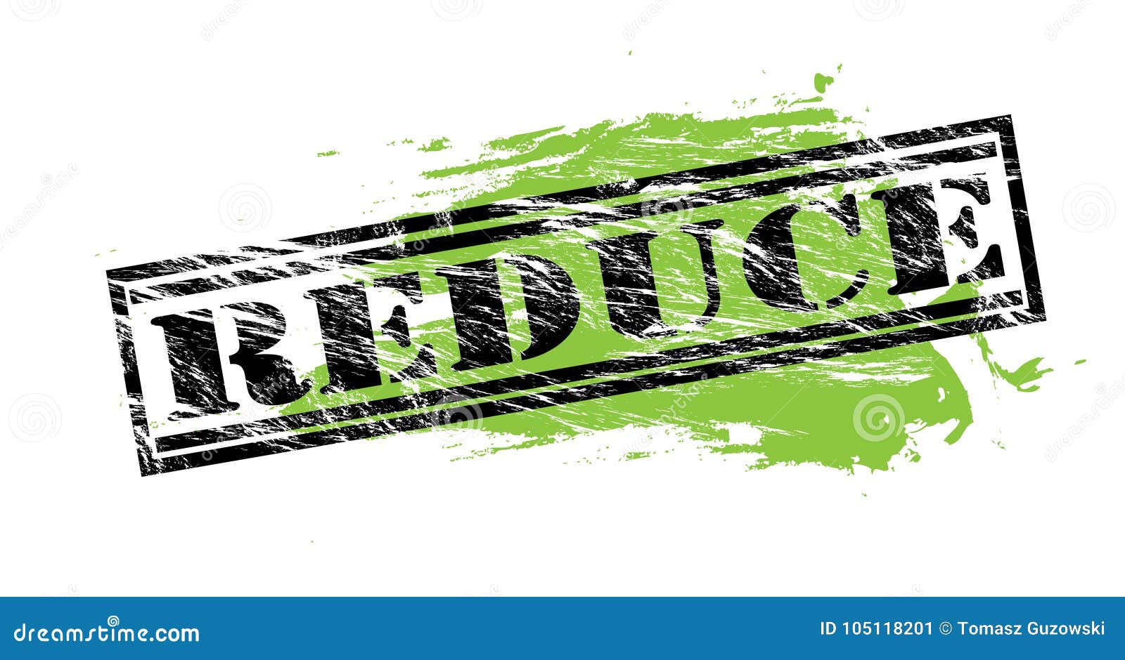 Reduce Black and Green Stamp on White Background Stock Illustration ...