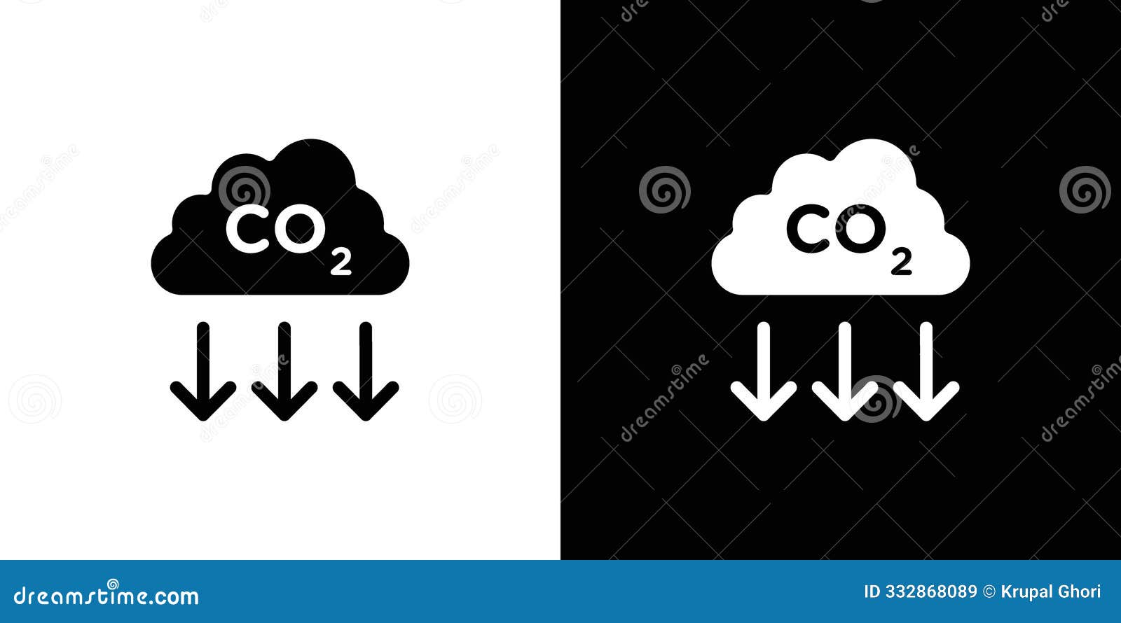 Reduce Carbon Dioxide Co2 Icon Logo Set Vector Stock Vector ...