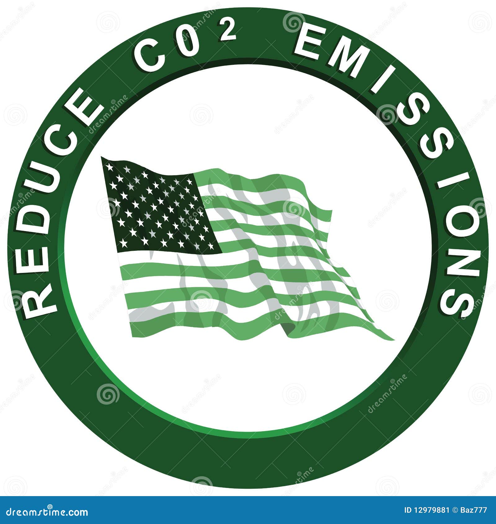 Reduce Carbon Emissions stock vector. Illustration of green - 12979881