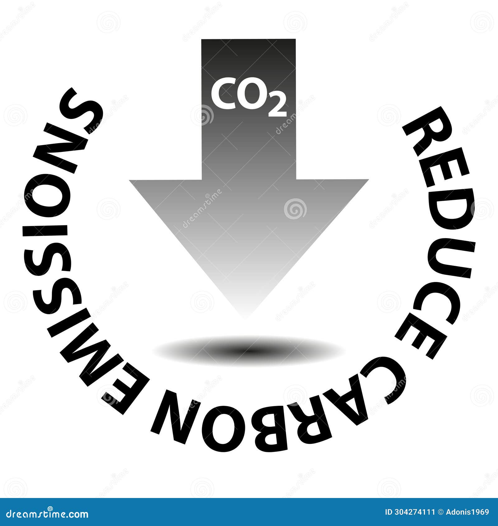 CO2 Carbon Emissions, Earth Day Concept. World With Recycle Symbol ...