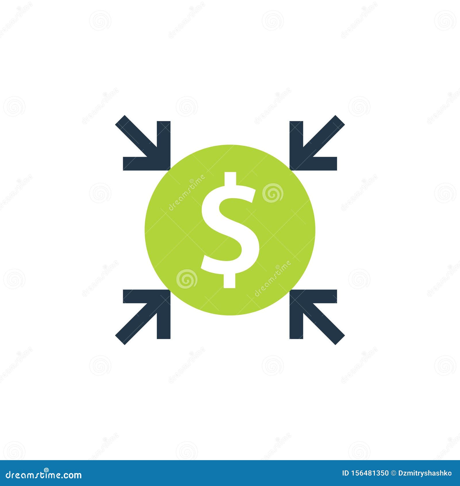 Reduce Costs Icon. Money Clip Art Isolated On White Background. Cost ...