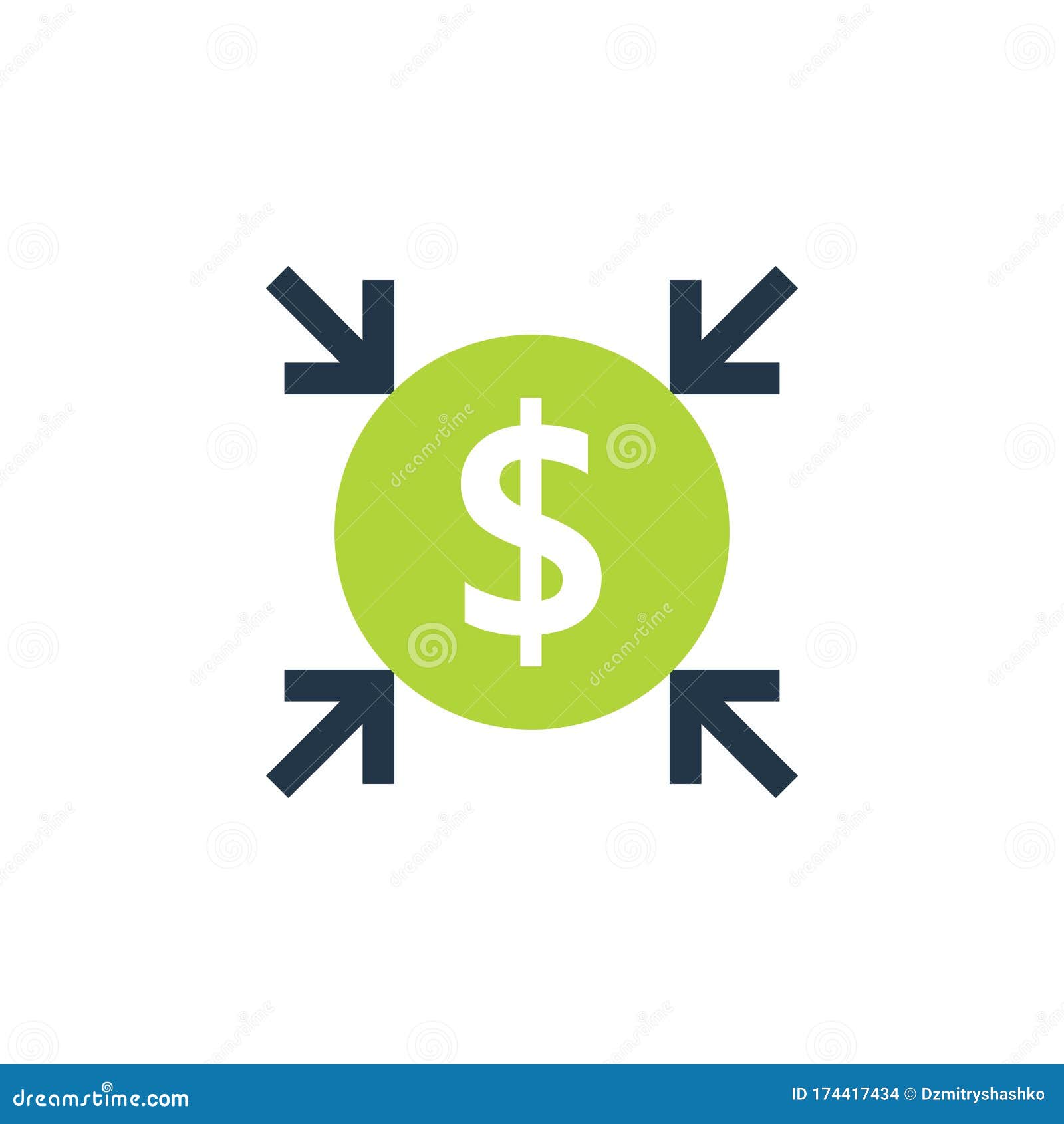 Reduce Costs Icon. Money Clip Art Isolated On White Background. Cost ...