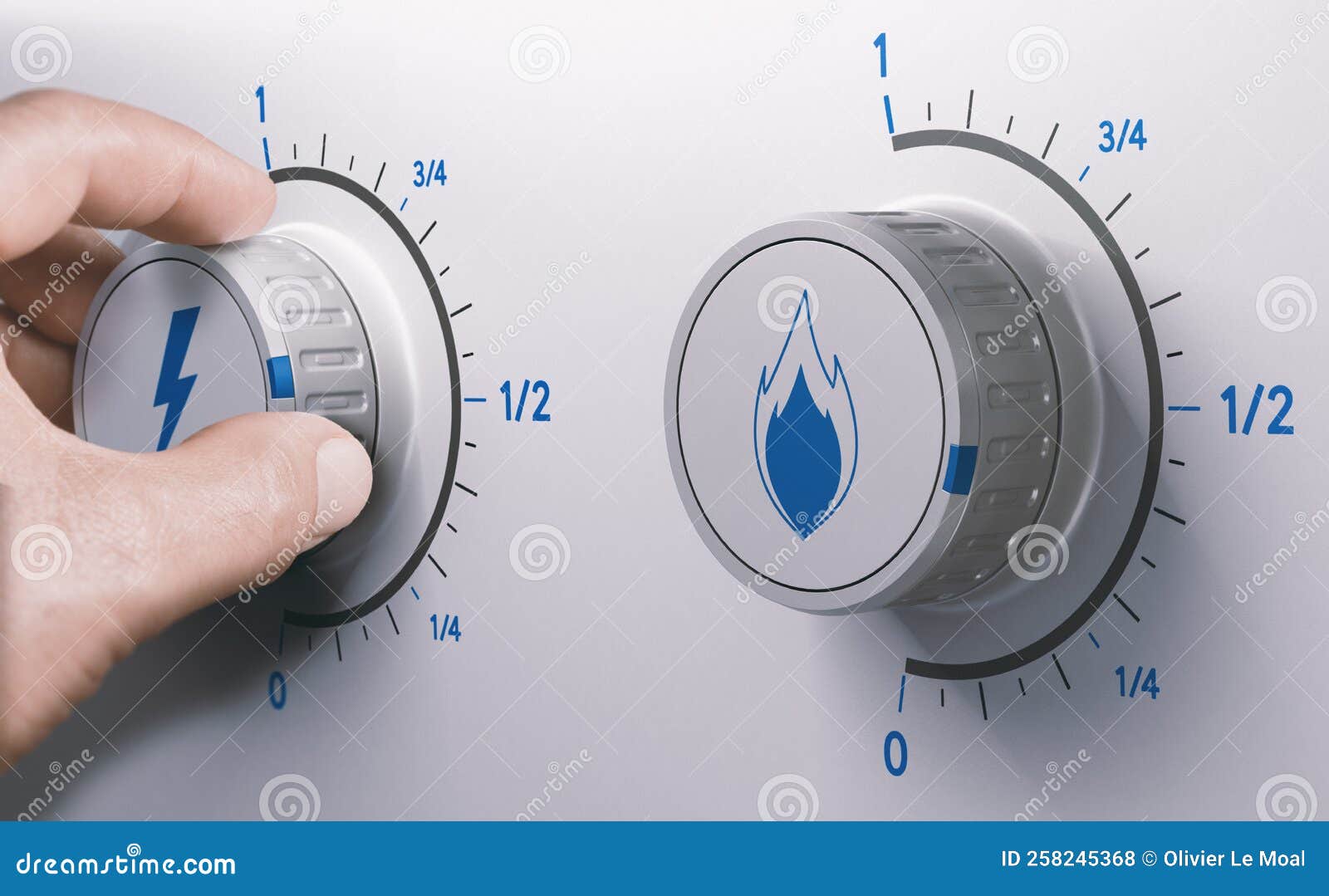 Reduce Energy Use. Reducing Gas and Electricity Consumption Stock Photo ...
