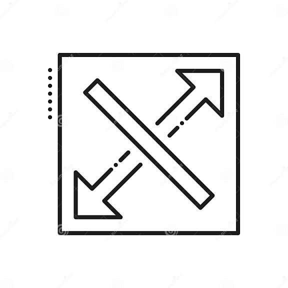 Reduce Expand, Resize and Scale Vector Line Icon Stock Illustration - Illustration of growth ...