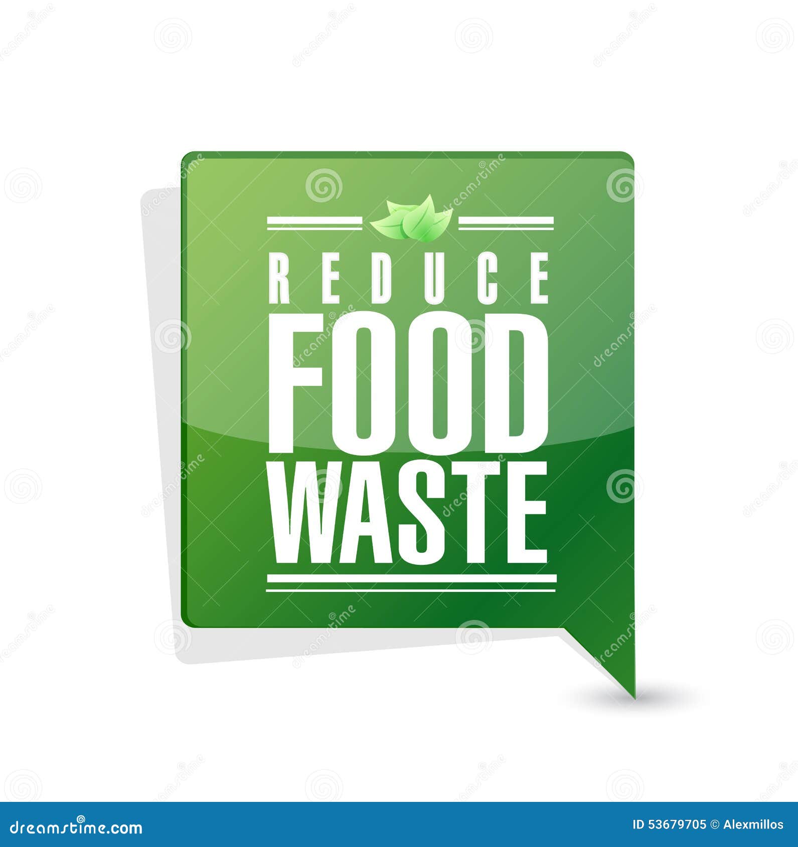 Reduce Food Waste Message Pointer Sign Concept Stock Illustration ...