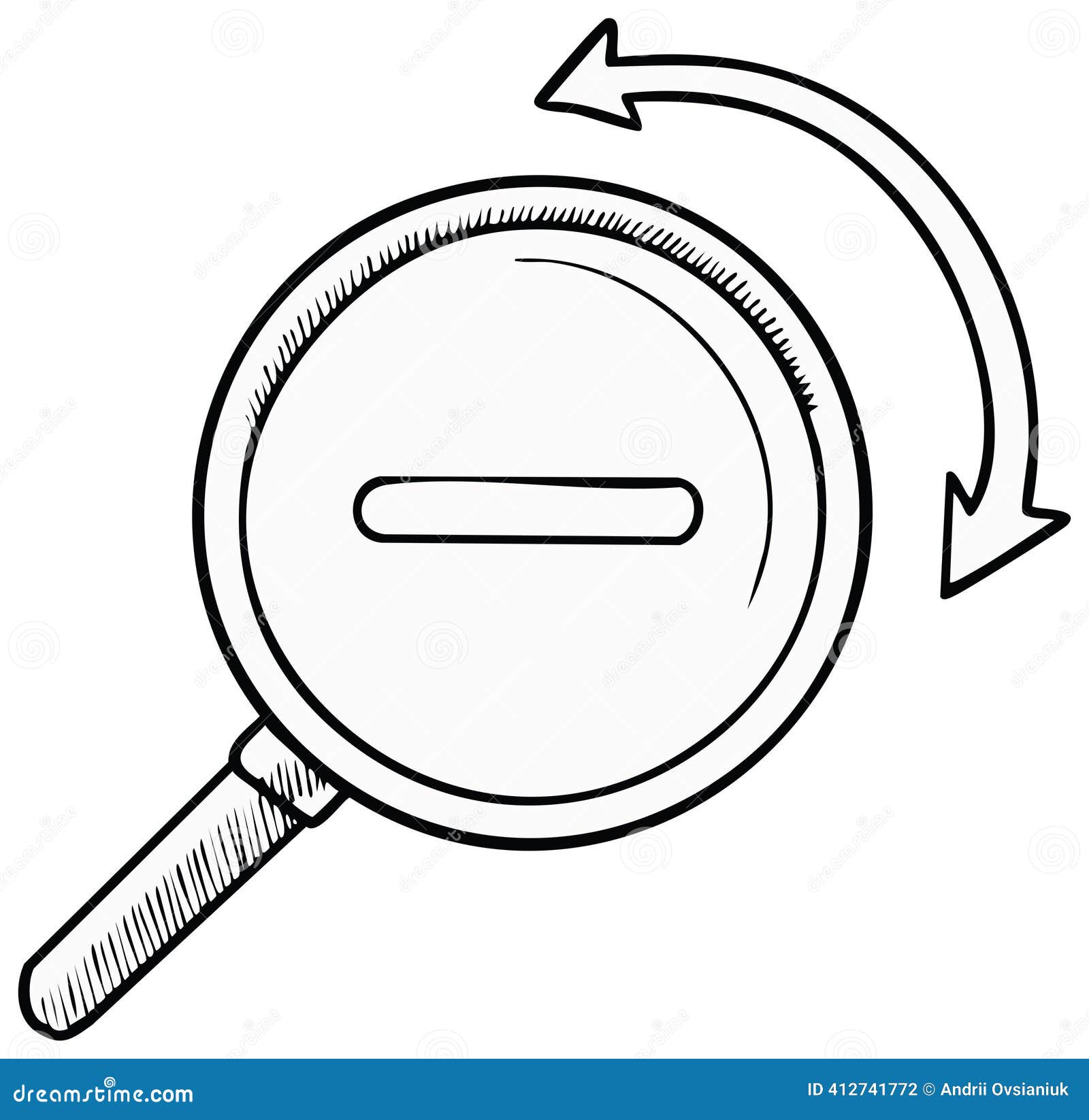 Magnifier Decrease Zoom Icon In Flat Style. Vector Illustration ...