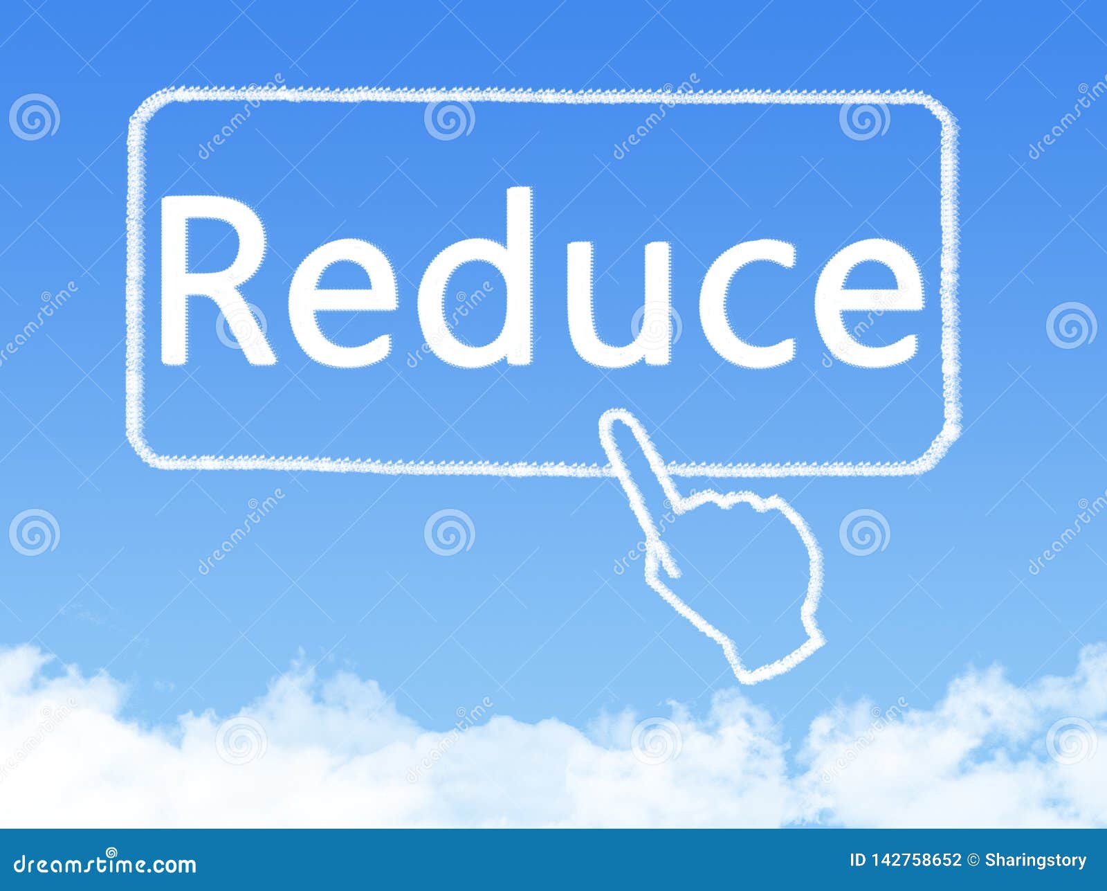 Reduce message cloud shape stock illustration. Illustration of symbol ...