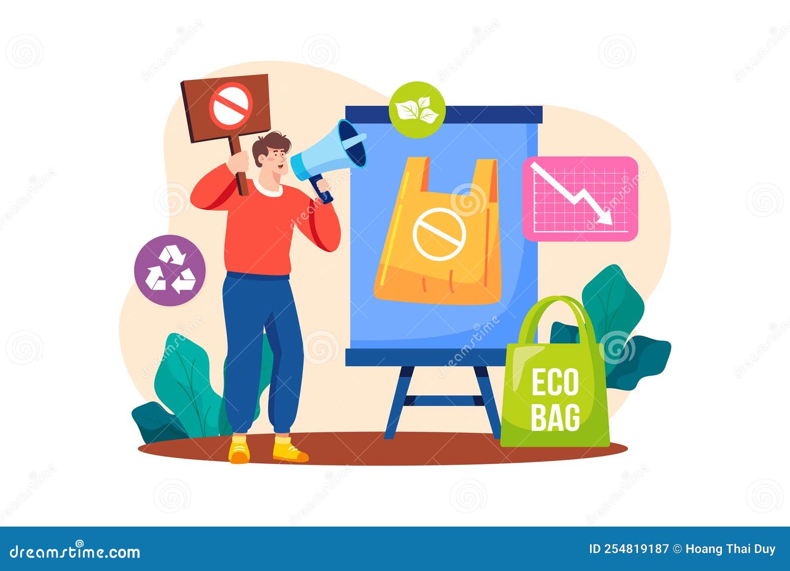 Reduce Plastic Waste And Sort Garbage Poster Royalty-Free Stock Photo ...