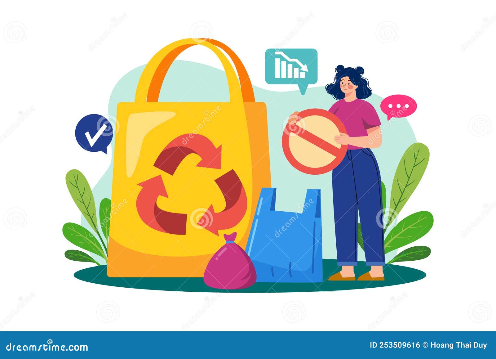 How To Reduce Plastic Waste At Home Cartoon Vector | CartoonDealer.com ...