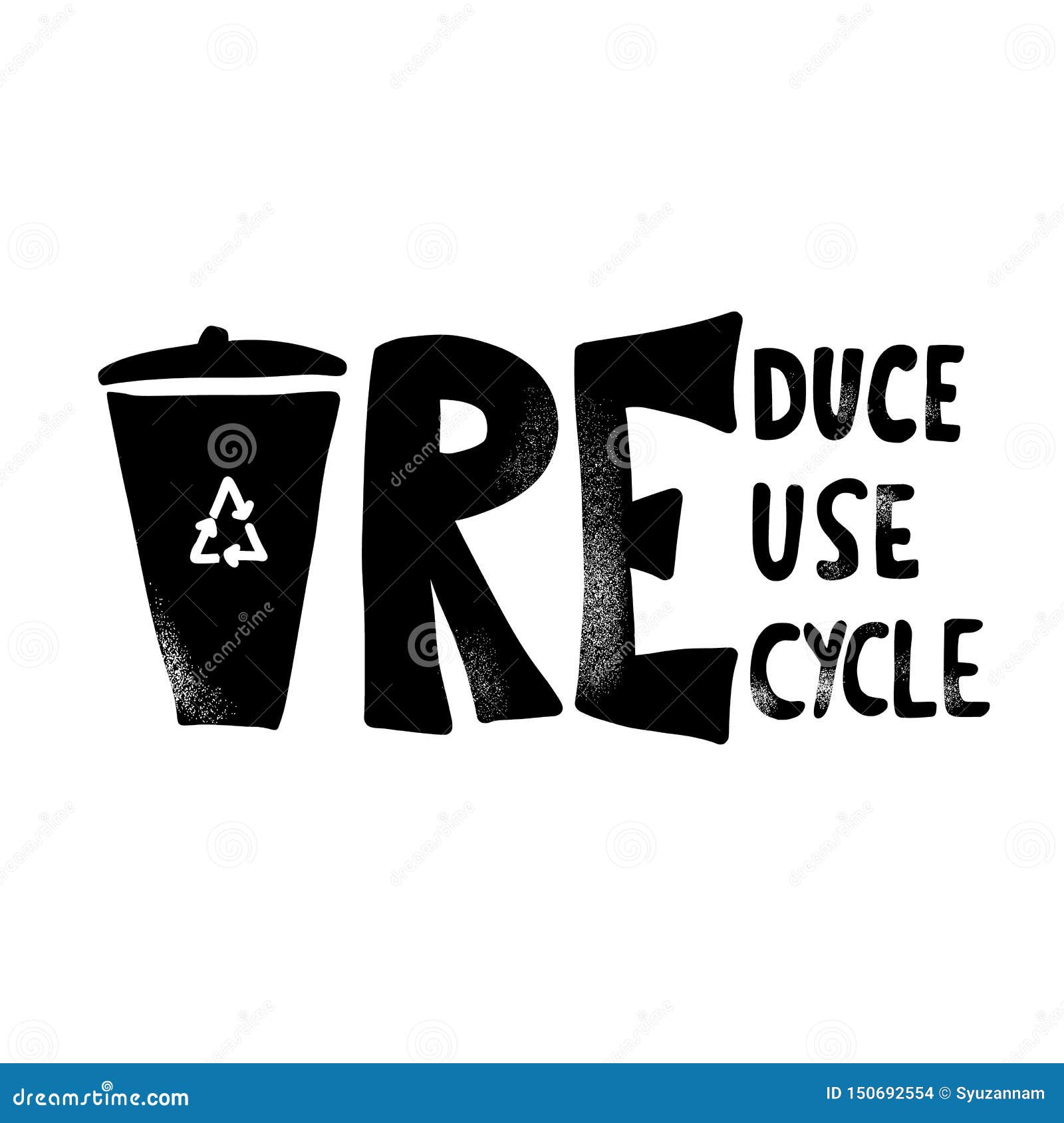 Reduce Reuse Recycle Concept. Vector Text Design. Stock Vector ... Reduce Reuse Recycle Concept. Vector Text Design. Stock Vector ...