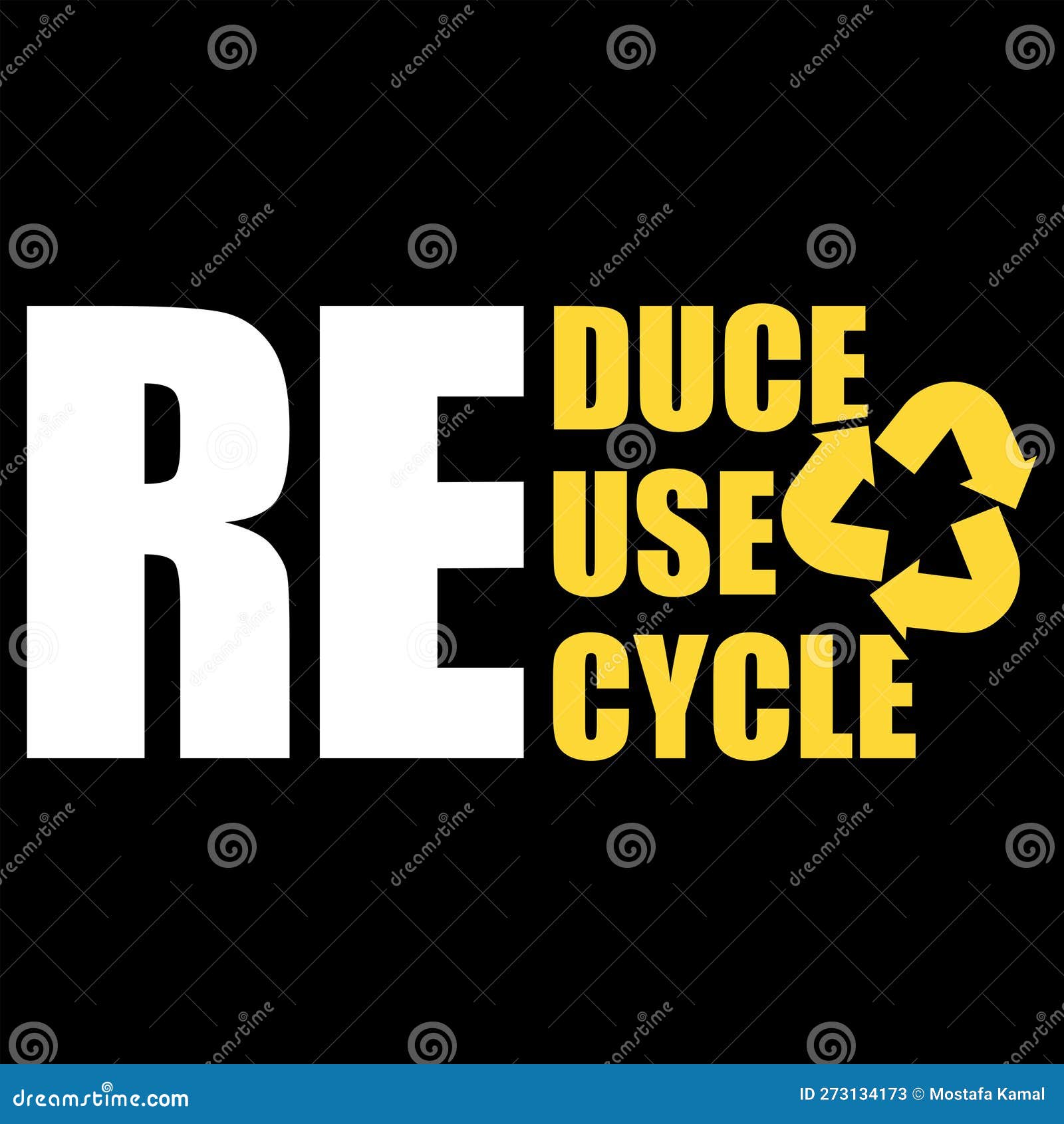 Reduce, Reuse, Recycle Shirt Design Cartoon Vector | CartoonDealer.com ...