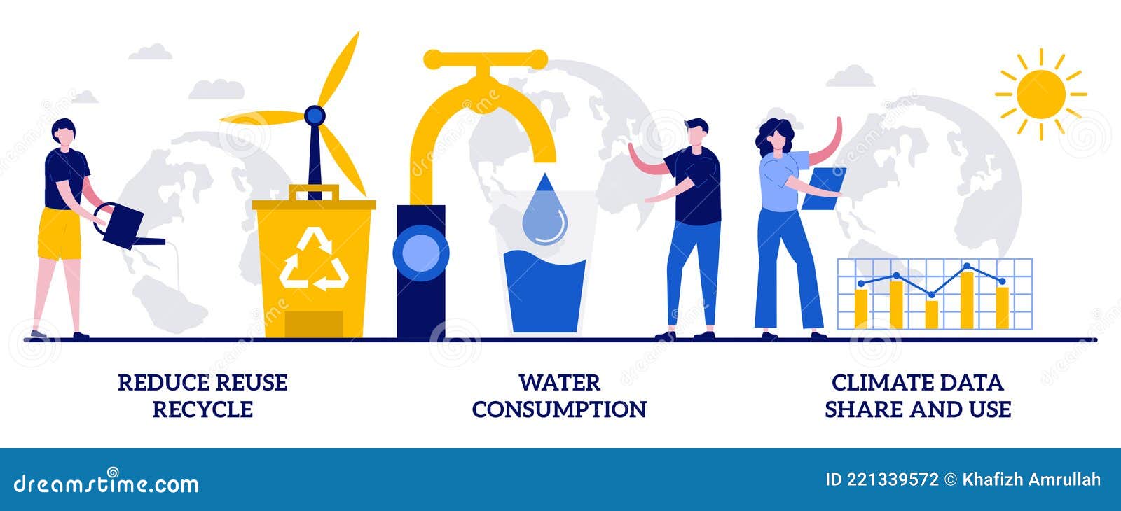Reduce Reuse Recycle, Water Consumption, Climate Data Share and Use ...