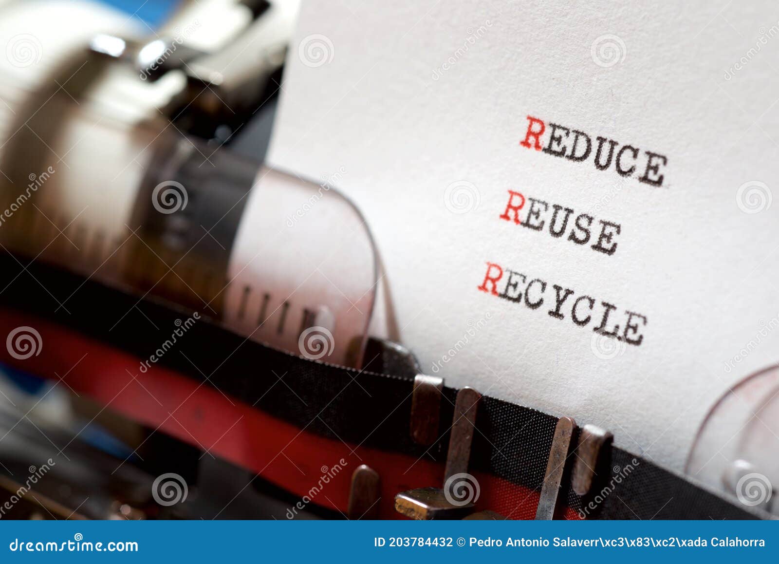 Reduce, Reuse and Recycle stock photo. Image of message - 203784432
