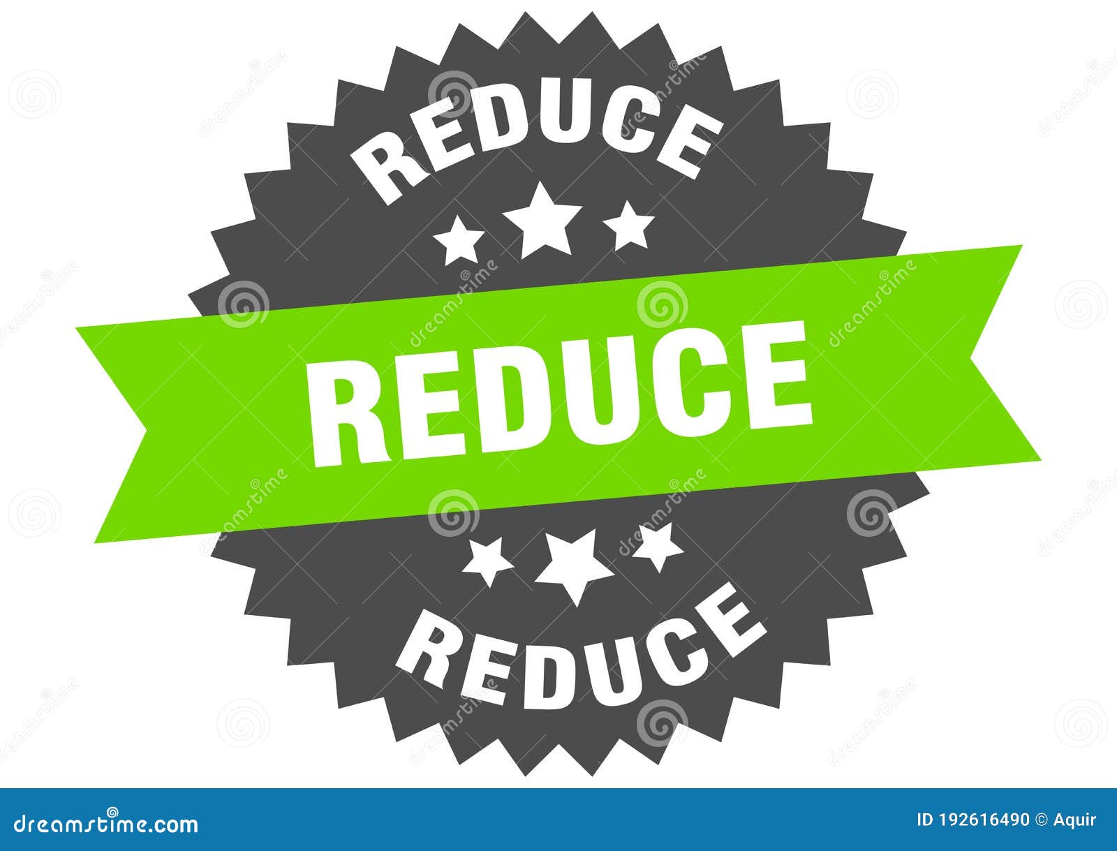 REDUCE SIGN WITH BOTTLE AND GREEN BACKGROUND Cartoon Vector ...
