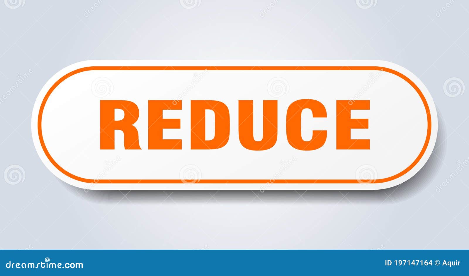 Reduce Sign. Rounded Isolated Button. White Sticker Stock Vector ...