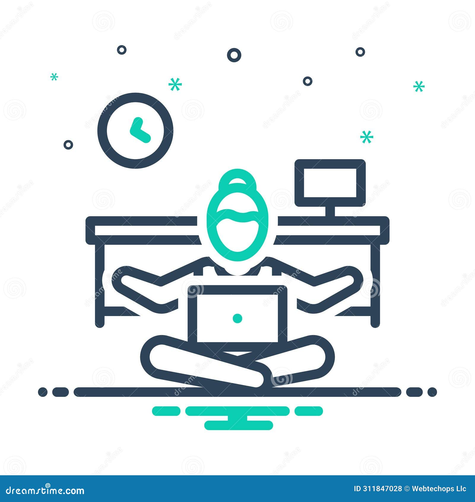 Mix Ix Icon for Reduce Stress, Decompress and Mind Stock Vector ...