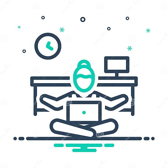 Mix Ix Icon for Reduce Stress, Decompress and Mind Stock Vector ...