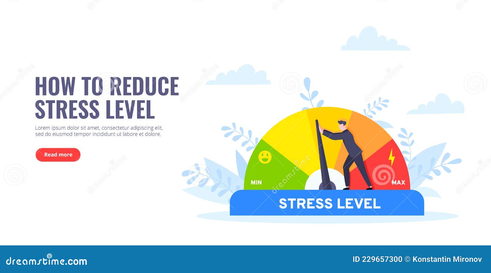 Reduce Stress Level Flat Style Design Concept Vector Illustration ... Reduce Stress Level Flat Style Design Concept Vector Illustration ...