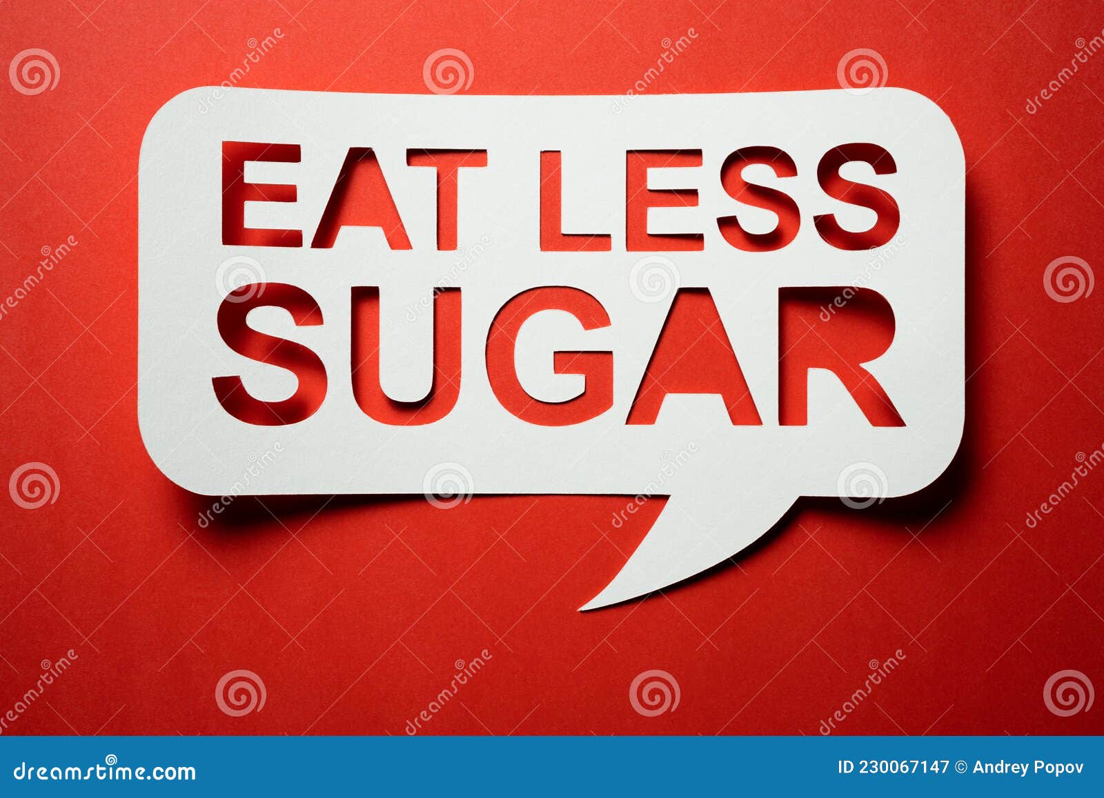 Reduce Sugar To Control Blood Glucose Stock Image - Image of speech ...