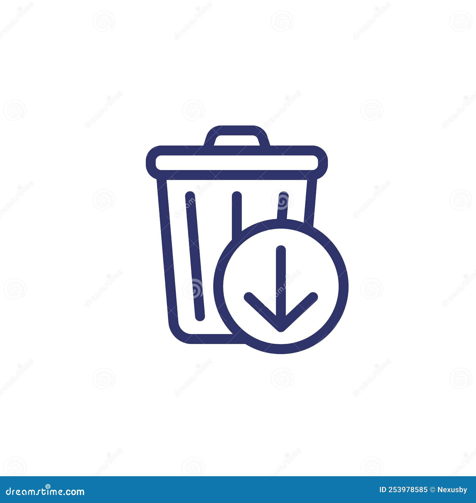 Reduce Waste Icon, Line Vector Stock Vector - Illustration of vector ...