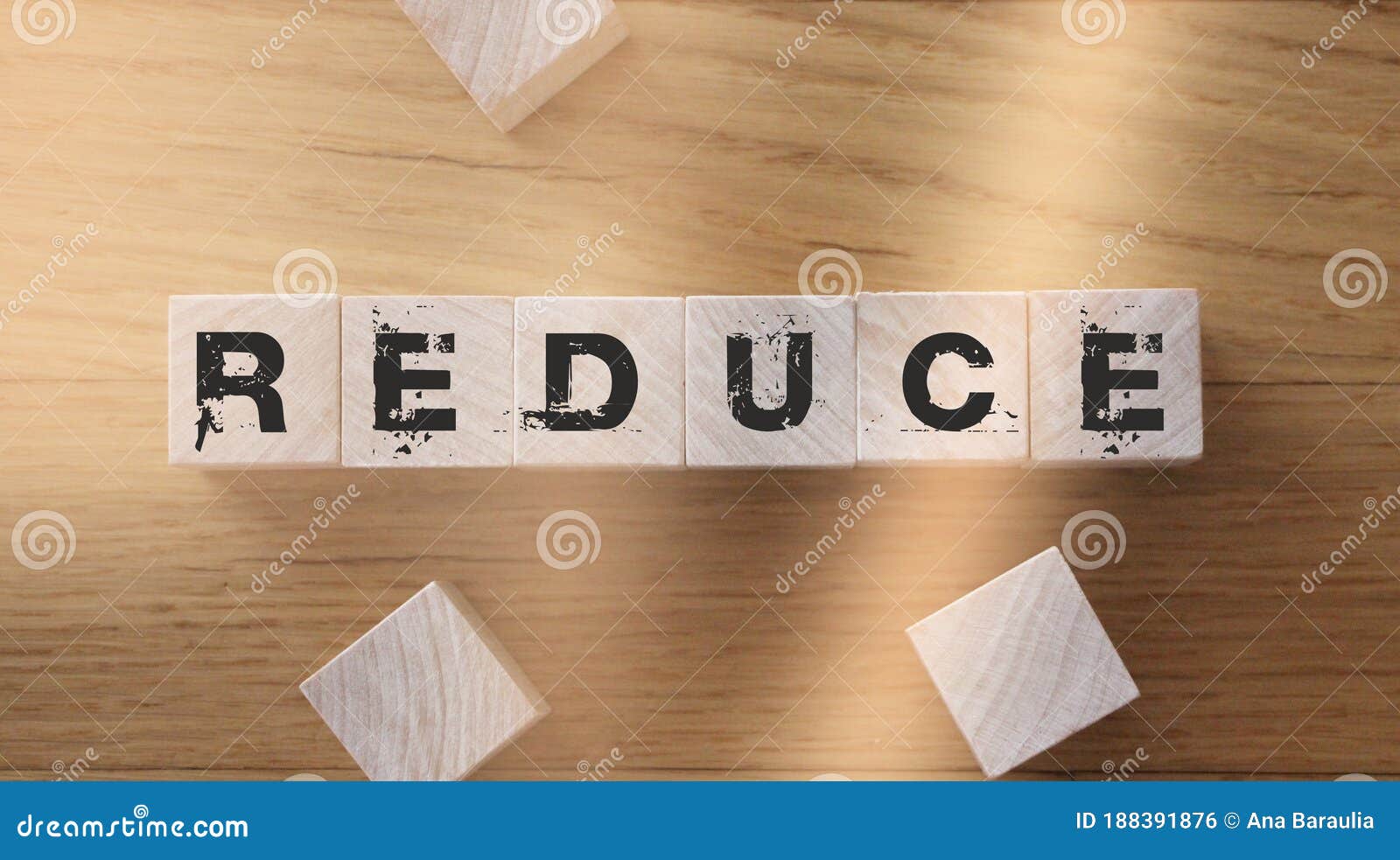 Reduce Word Written on Wood Block. Reduce, Reuse and Recycle Ecological ...