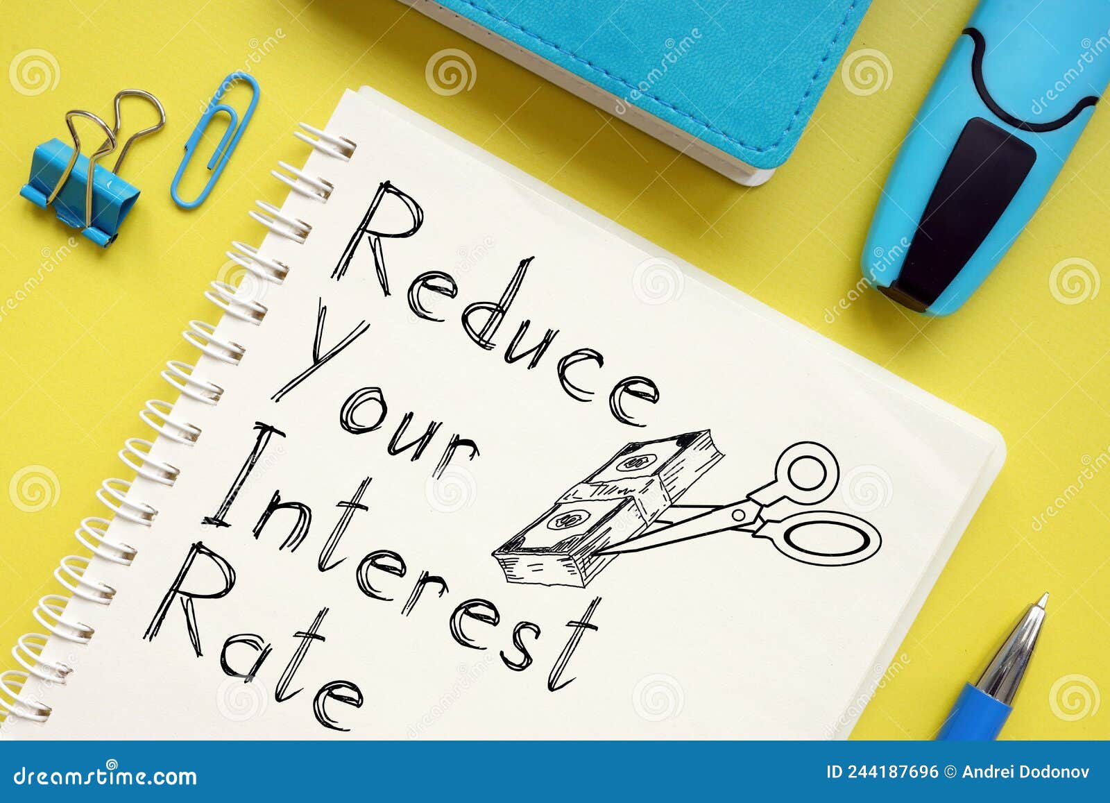 Reduce Your Interest Rate is Shown on the Business Photo Using the Text ...