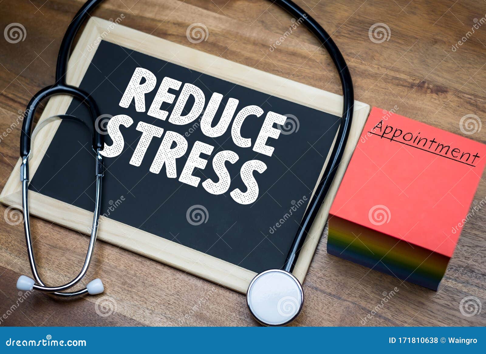 Reduce Your Stress - Chalkboard Message Stock Photo - Image of burnout ...