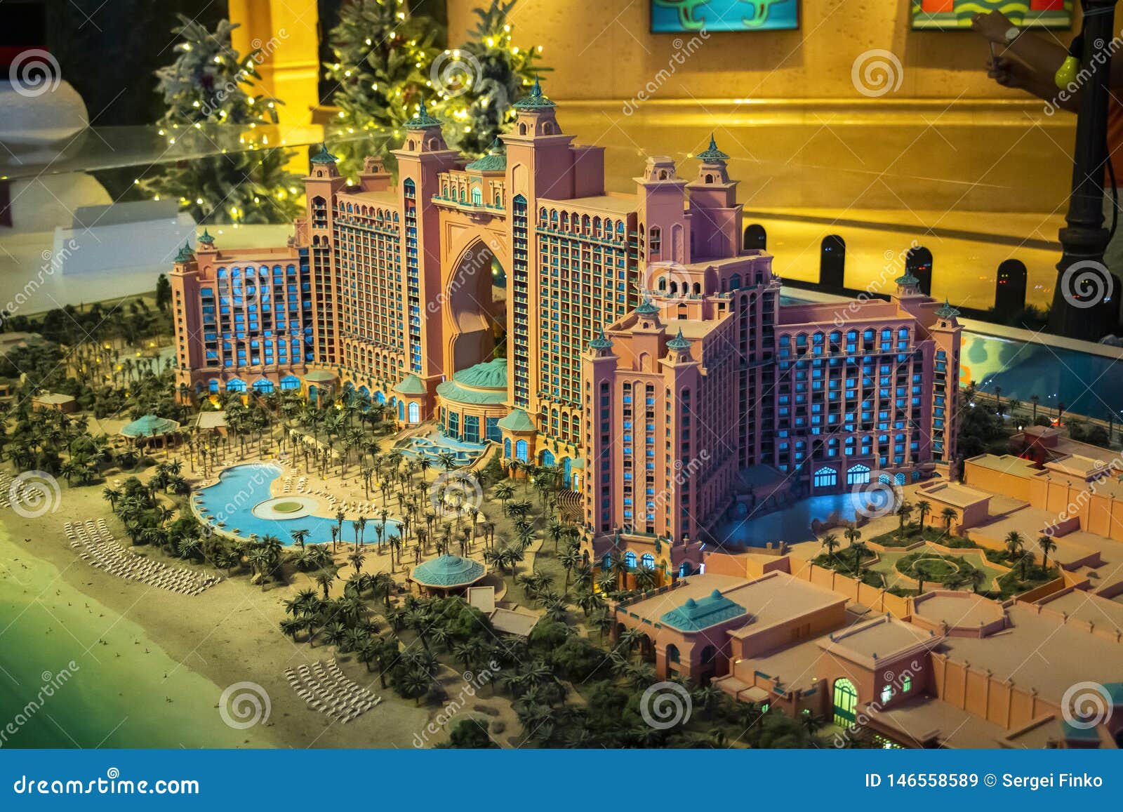 Reduced building model editorial stock image. Image of hotel - 146558589