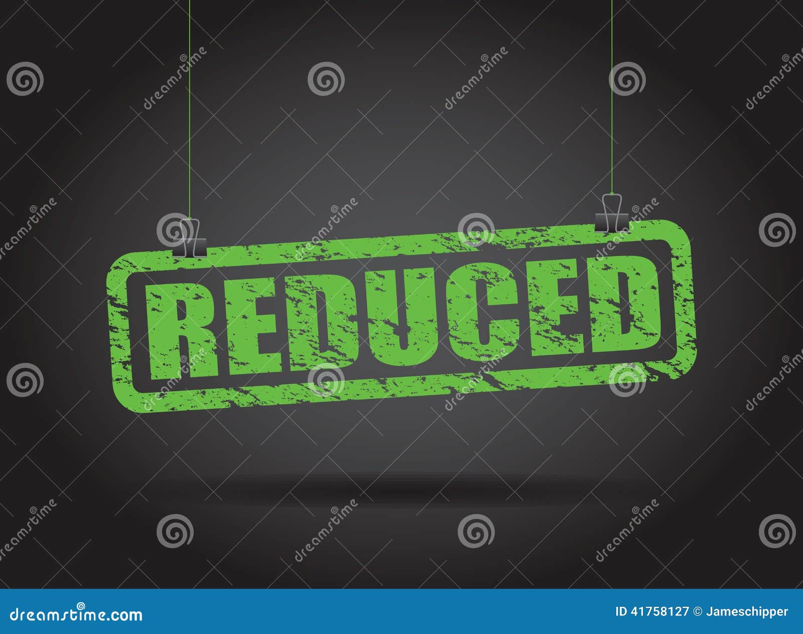Reduced hanging sign stock vector. Illustration of post - 41758127
