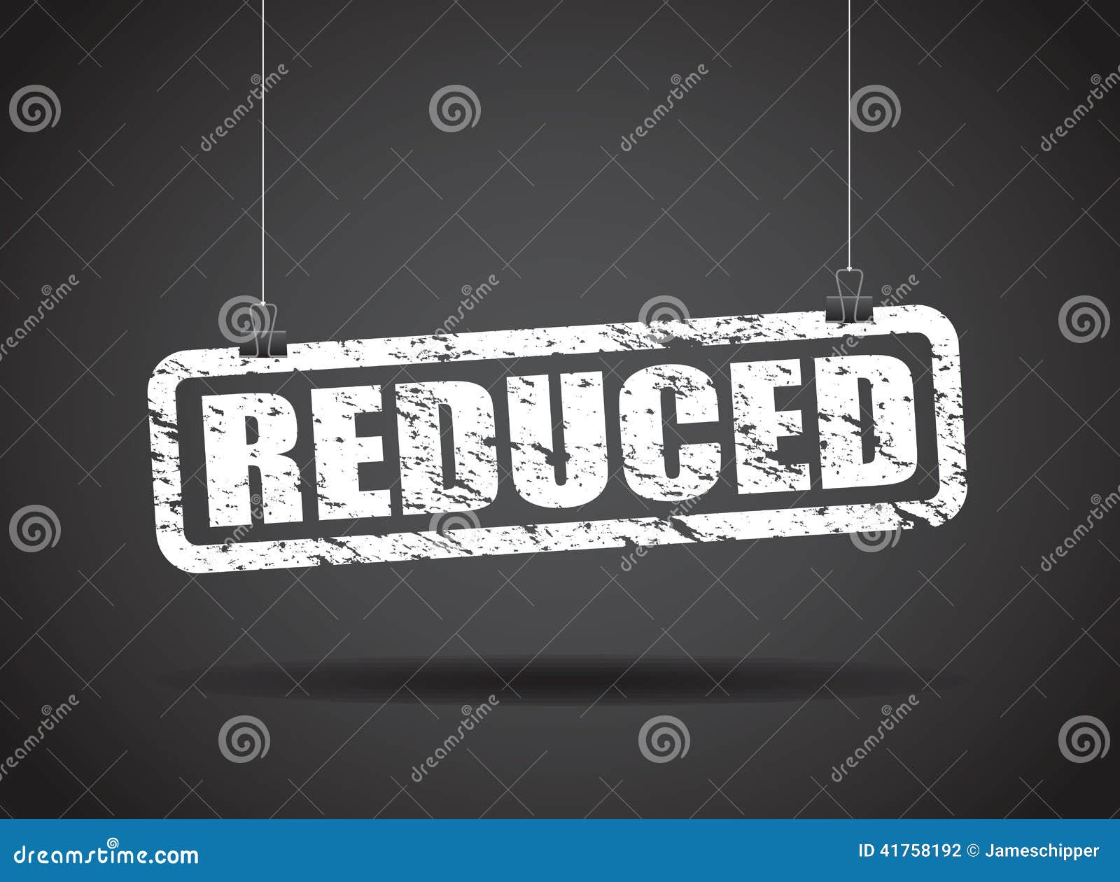 Reduced hanging sign stock vector. Illustration of letter - 41758192