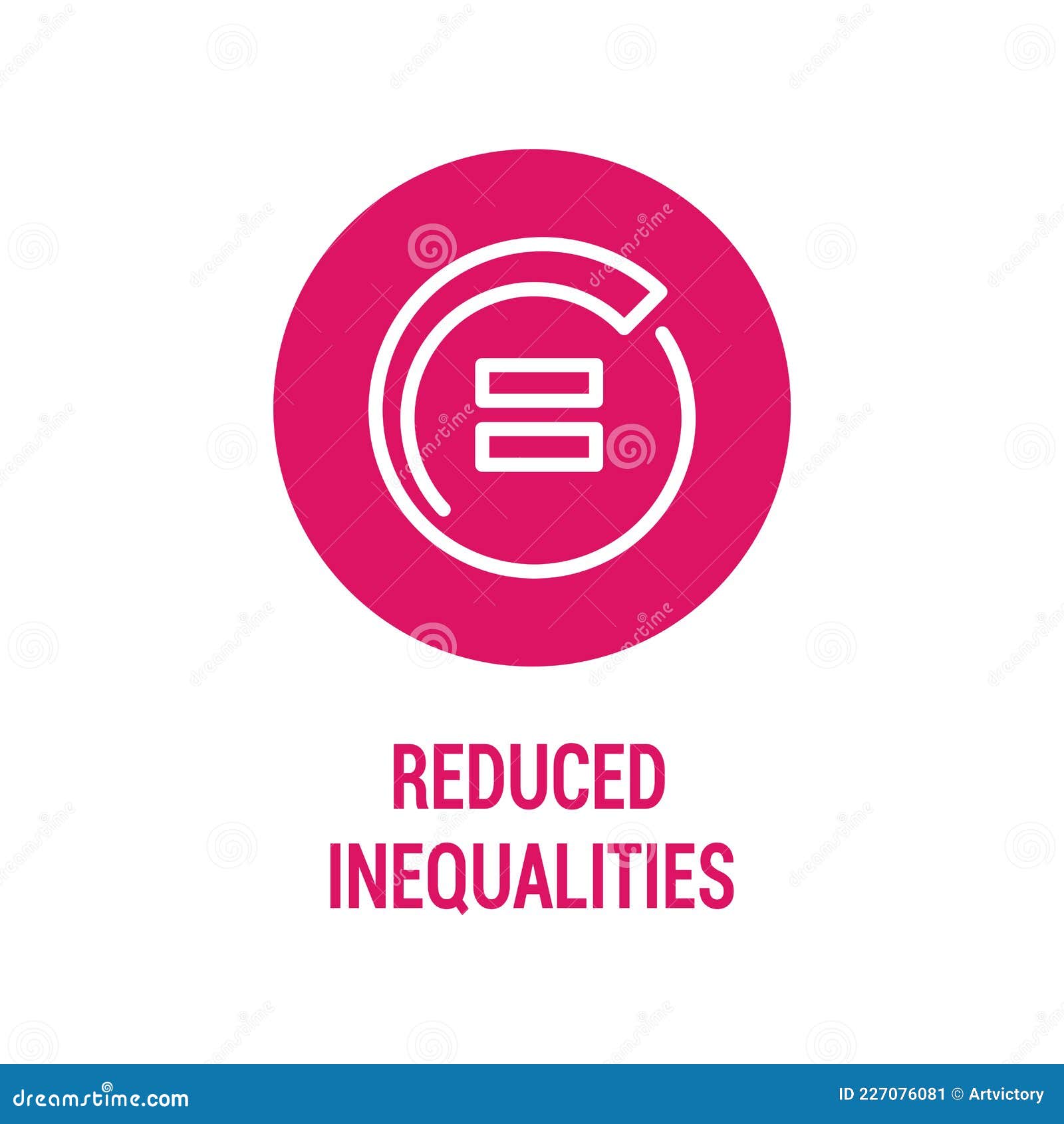 Reduced Inequalities Color Icon Corporate Social Responsibility Stock