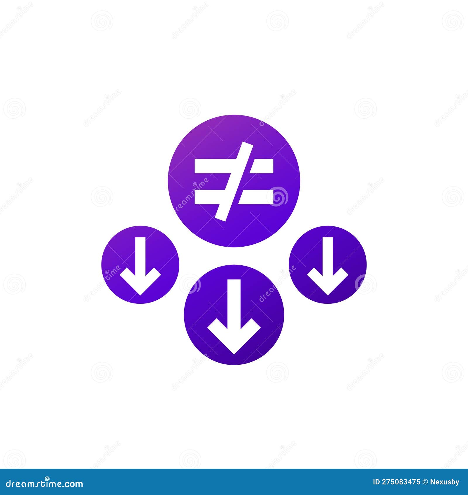 Reduced Inequality Icon, Vector Design Stock Vector - Illustration of ...