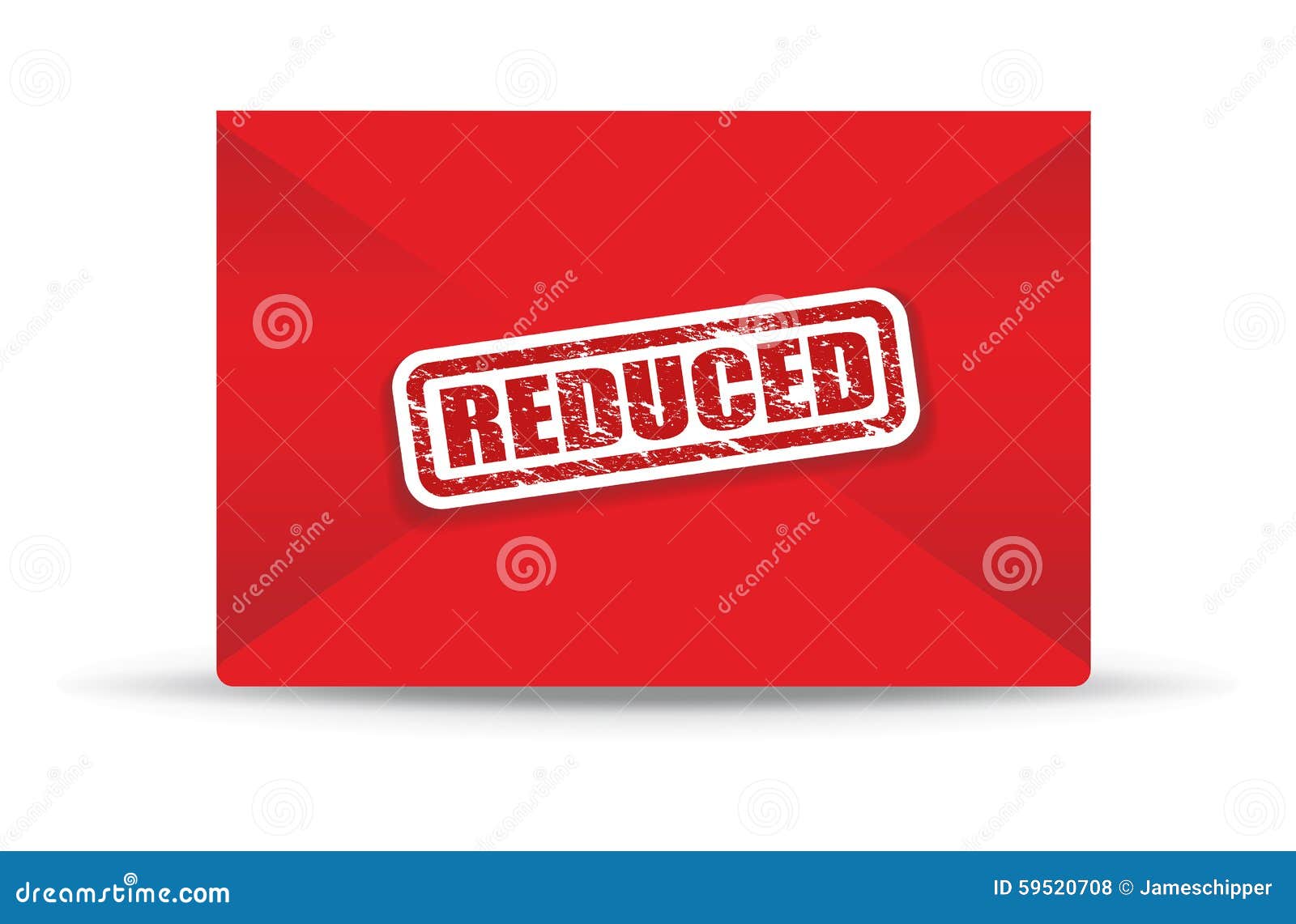 Reduced Red Closed Envelope Stock Vector - Illustration of computer ...