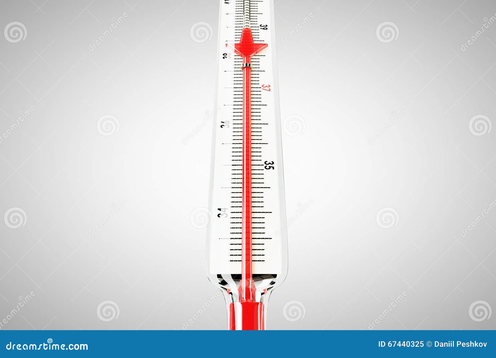 Reduced Temperature with Red Arrow in Thermometer Stock Illustration ...