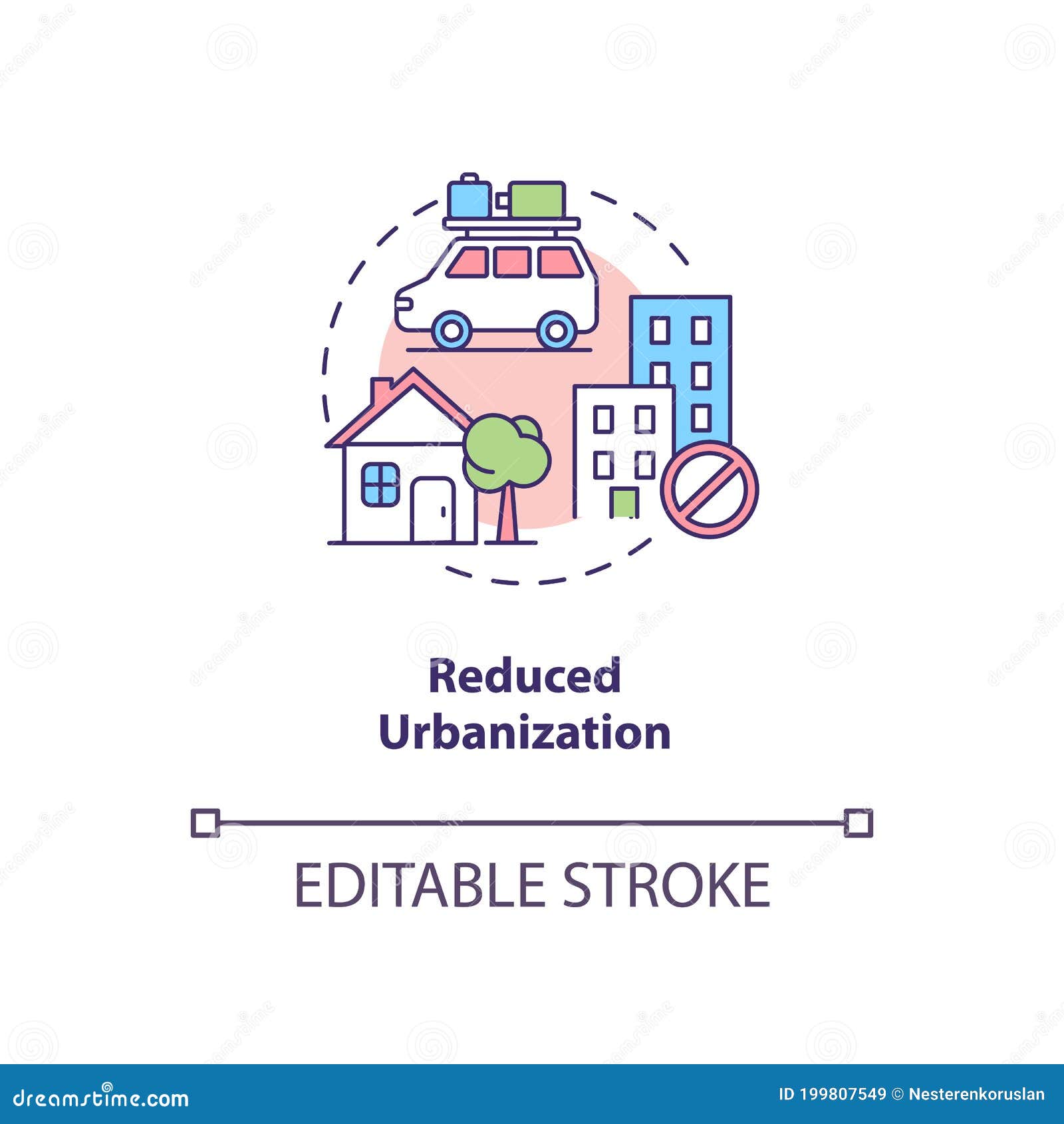 Urbanization Concept Icon Cartoon Vector | CartoonDealer.com #221199873