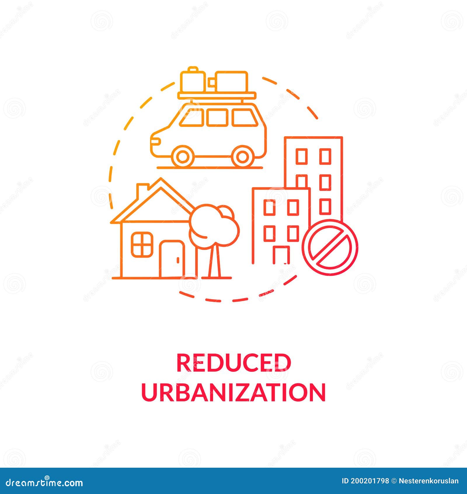 Urbanization Concept Icon Cartoon Vector | CartoonDealer.com #221199873