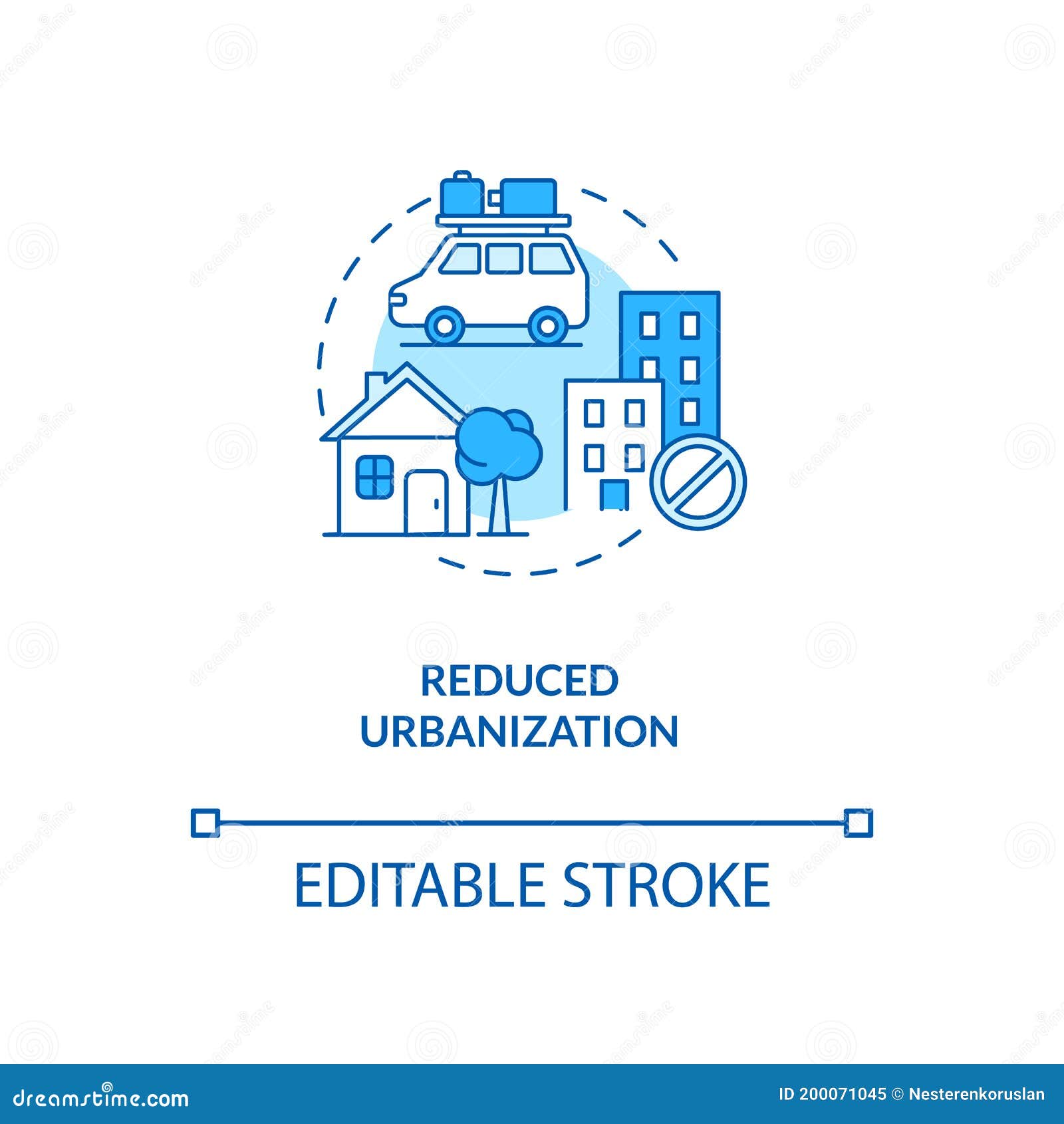 Urbanization Concept Icon Cartoon Vector | CartoonDealer.com #221199873